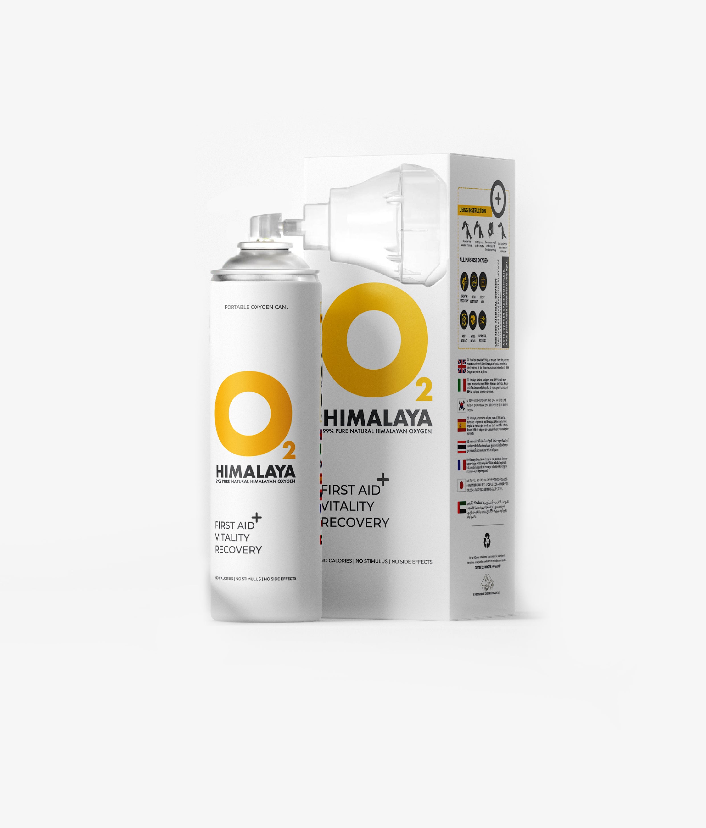 O2 Himalaya Oxygen - 12 litres Portable Oxygen Can for High Altitude T ...
